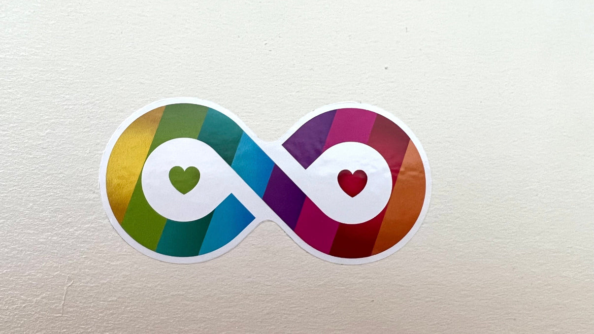Autism Awareness Rainbow Infinity Symbol Sticker, Neurodivergency Rain ...