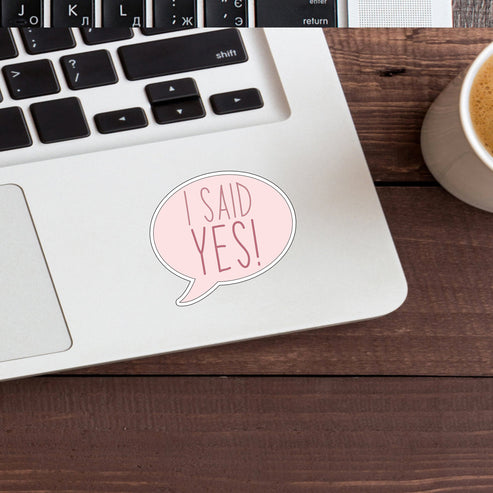 Wedding Sticker, i said yes sticker Sticker – C3DAR Design